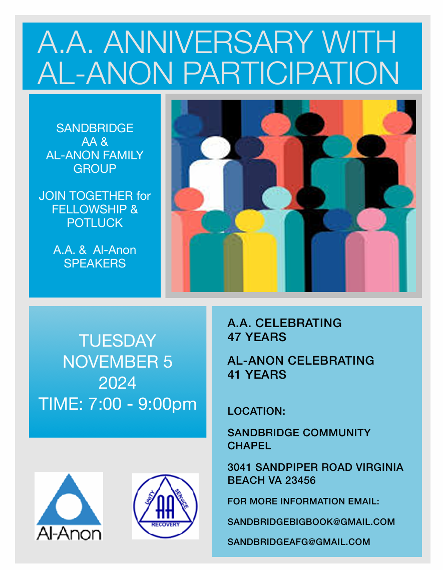 Anniversary Potluck - Sandbridge | Virginia Al-Anon/Alateen